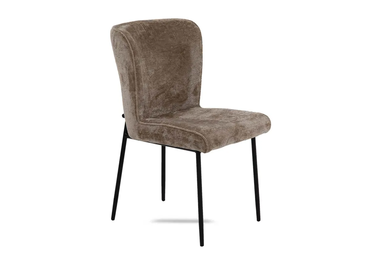 Taupe Fabric Dining Chair Maple EZ Living Furniture