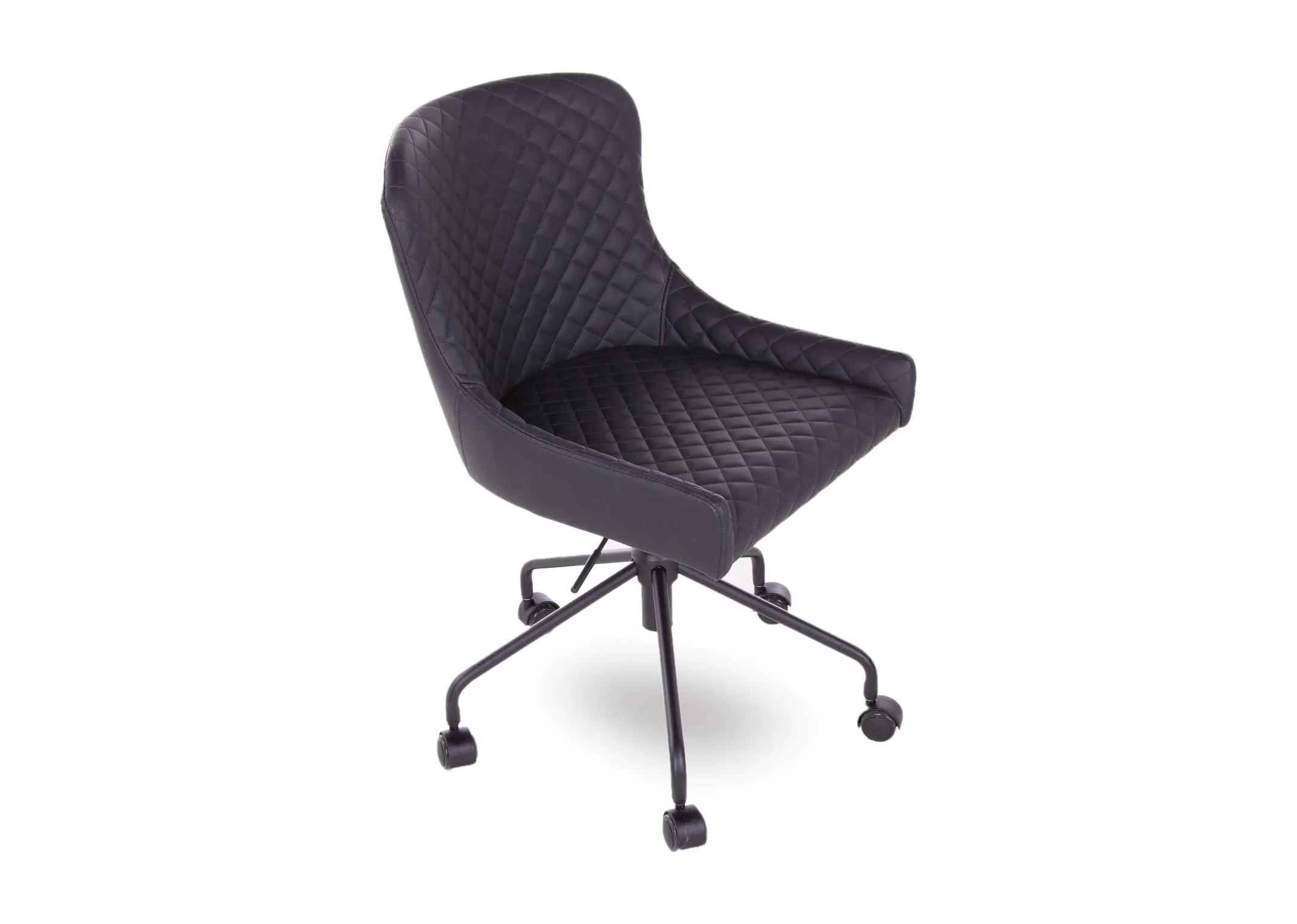 Black Faux Leather Office Chair Ottowa EZ Living Furniture