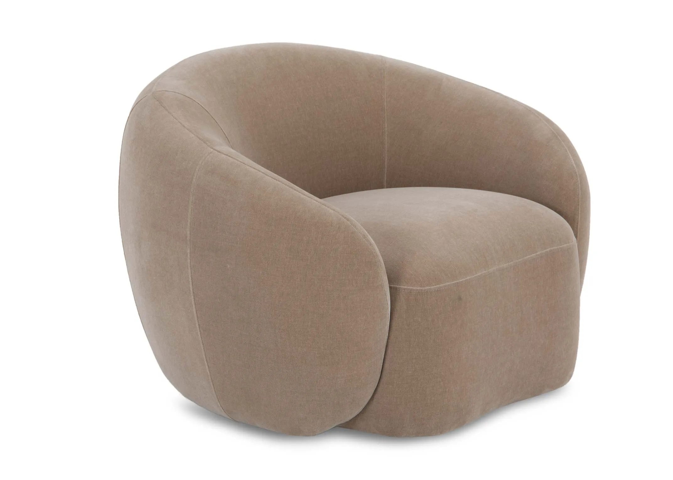 Beige Fabric Swivel Chair - Danica - EZ Living Furniture