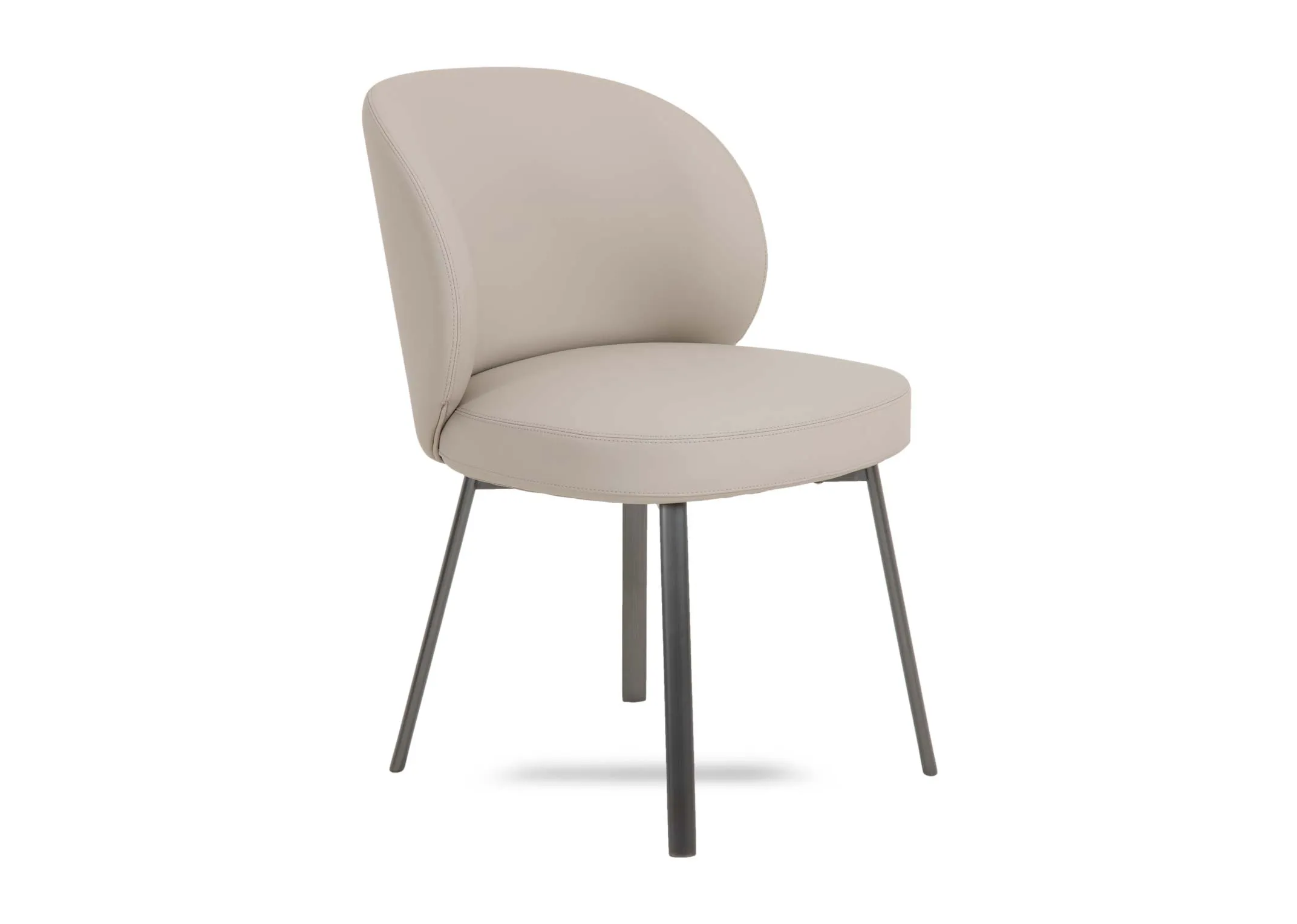 Ivory Leather Dining Chair - Lorenzo - EZ Living Furniture
