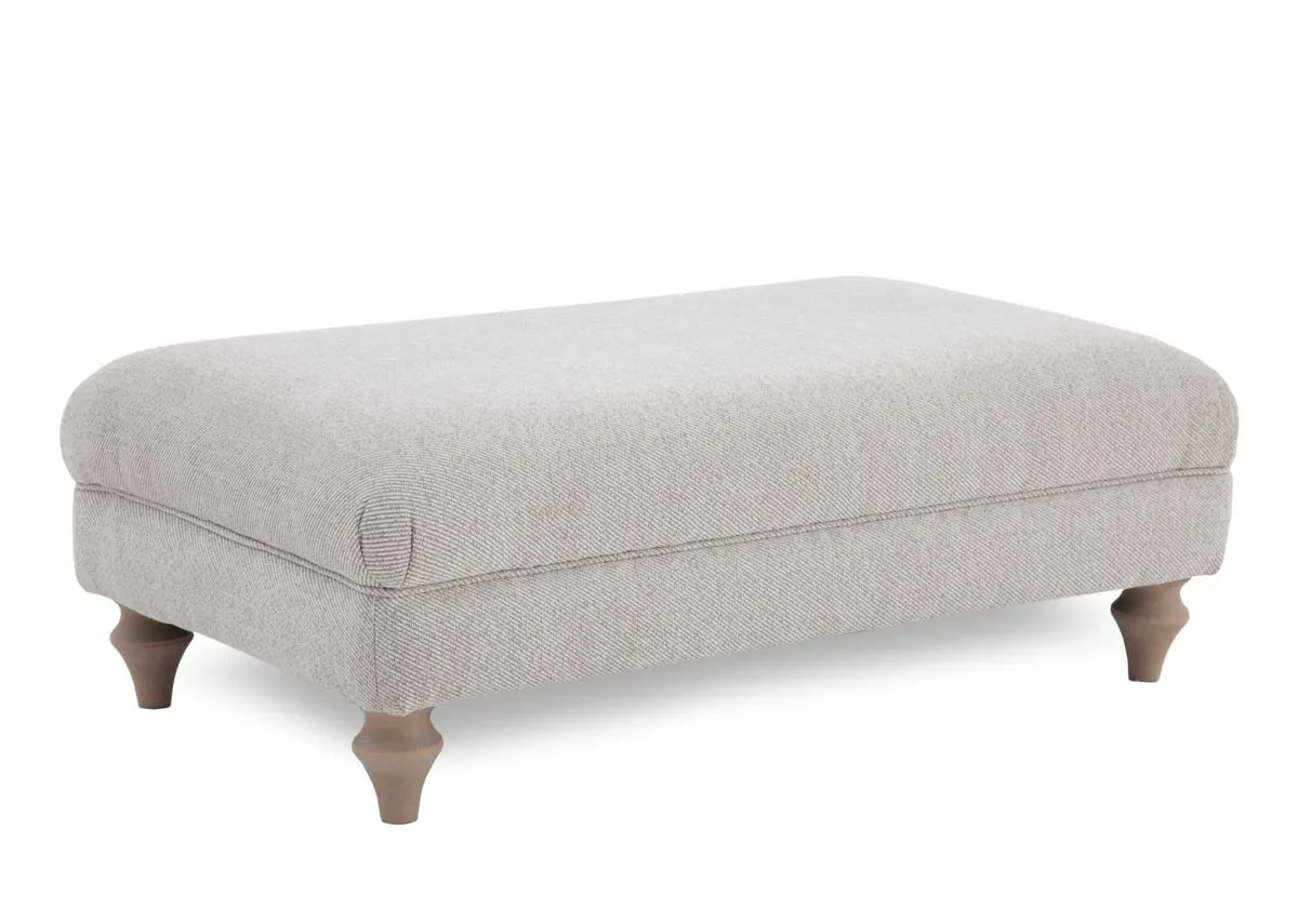 Large Grey Fabric Footstool - Coolmore - EZ Living Furniture