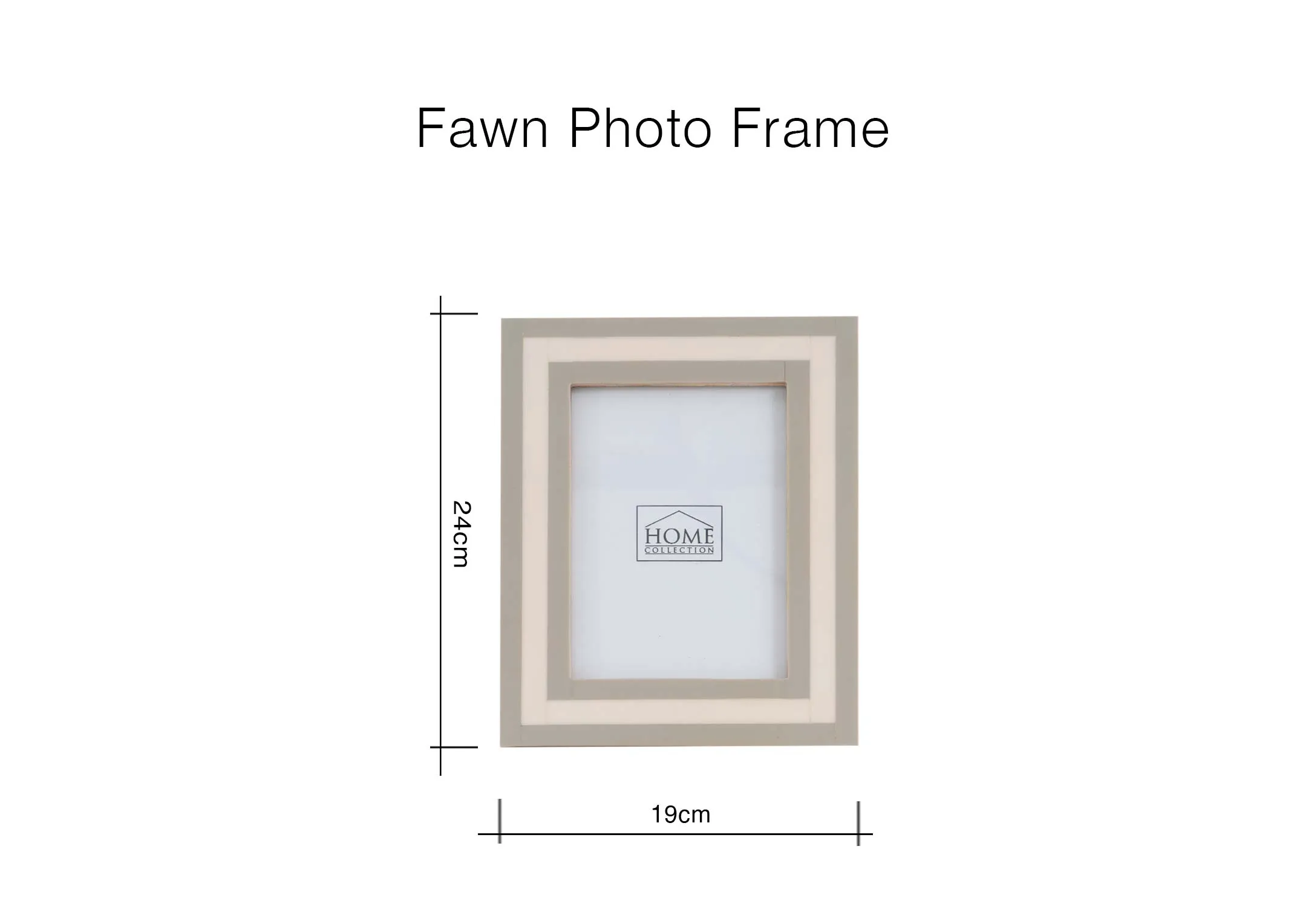 7" x 9" Grey & White Resin Photo Frame - Fawn - EZ Living Furniture