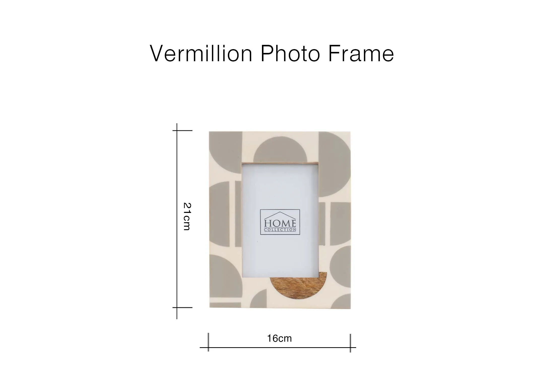 6" x 8" Grey & Ivory Resin Photo Frame - Vermillion - EZ Living Furniture