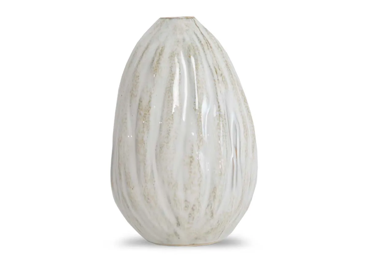 Large Cream Vase - Cacta - EZ Living Furniture