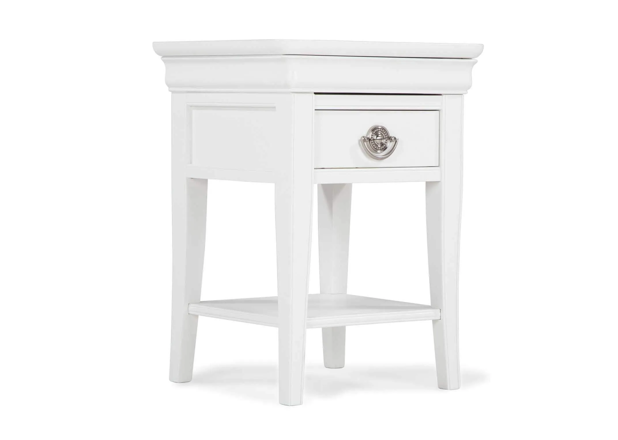 One Drawer White Bedside Locker Chantilly EZ Living Furniture
